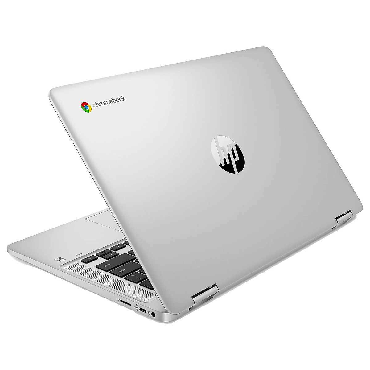 HP Newest Chromebook x360 2-in-1 Laptop, 14" HD Touchscreen, Intel Celeron N4500, 4GB LPDDR4x RAM, 32GB eMMC Flash Memory, Webcam, WiFi, Bluetooth, Chrome OS. Silver