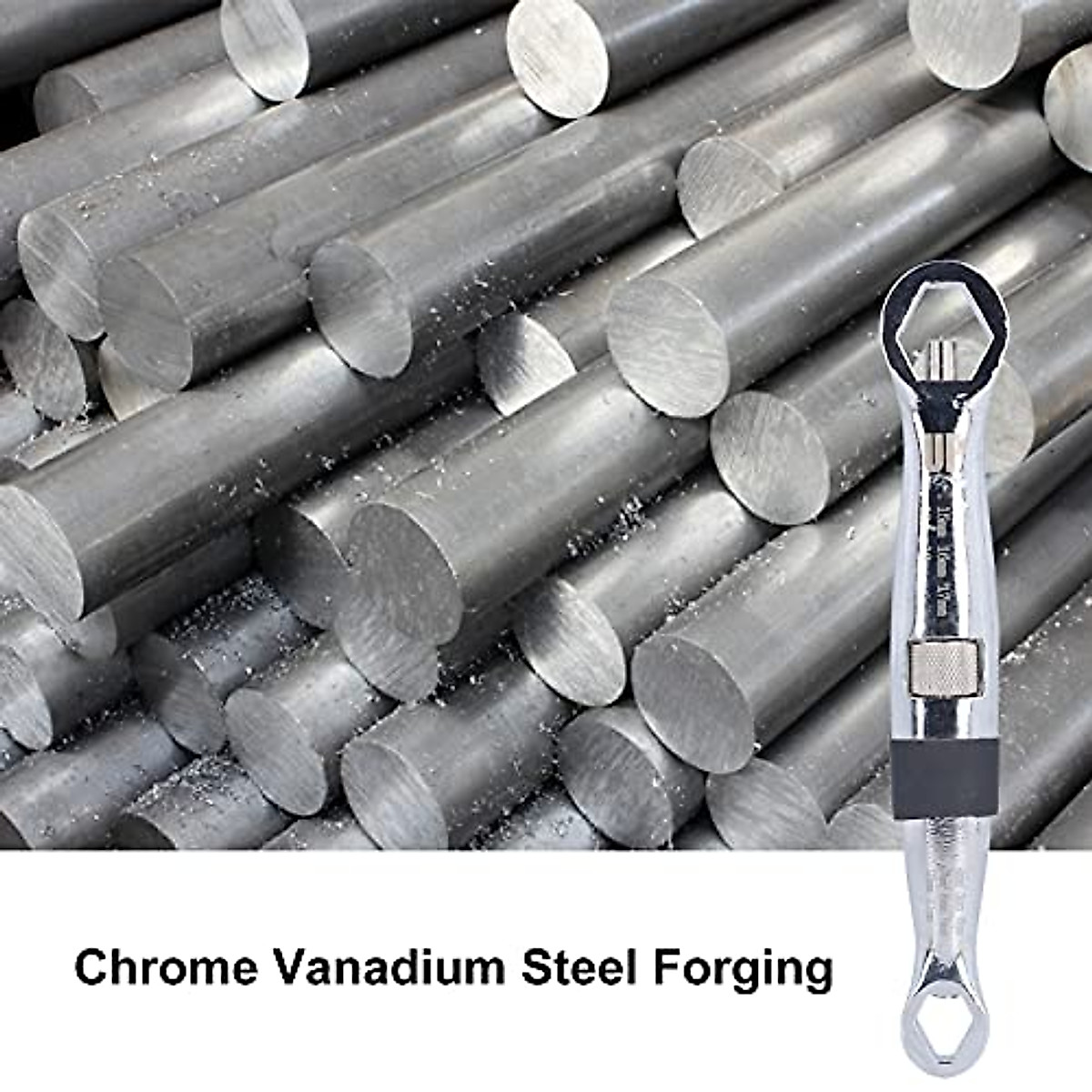xwyebo Upgrade Your Toolbox with the Double-End Detachable Wrench ChromeVanadium Steel Forging, High Hardness, Metric and Imperial Box Wrench