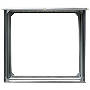 Gecheer Garden Log Storage Shed Galvanized Steel 67.7"x35.8"x60.6" Gray Strong and Practical