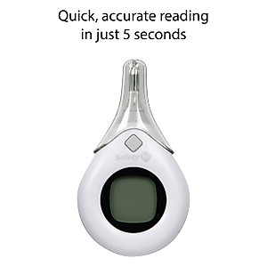 Safety 1st 5 Second Read Rectal Thermometer, Quick, Accurate Reading in just 5 Seconds, Grey