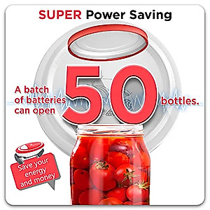 Stronger Torque Electric Automatic Hands Free Jar Opener for Weak Hands and Seniors with Arthritis, Powerful Bottle Lid Opener for Home Kitchen, Easy One Touch Jar Opener Works on All Jar Sizes
