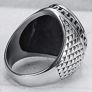 Jude Jewelers Retro Vintage Stainless Steel Chrisitan Cross Religious Ring (Grey, 7)