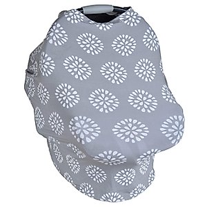 Nuby Carrier Car Seat Cover and Shopping Cart Cover - Multipurpose can be Used as Nursing Cover and Scarf