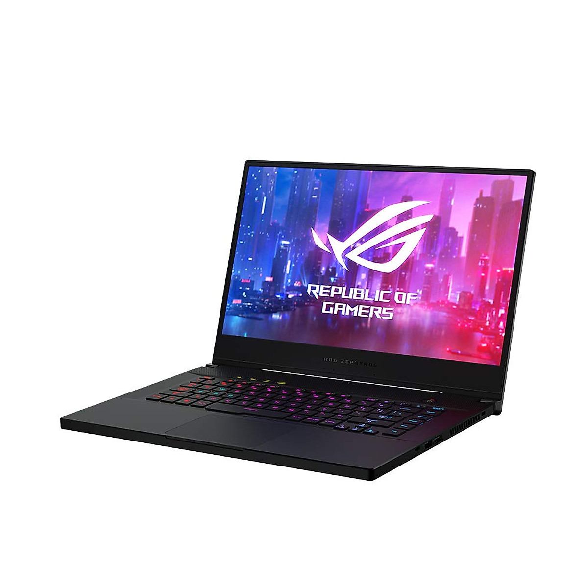 ASUS ROG Zephyrus M Thin and Portable Gaming Laptop, 15.6” 144Hz Full HD IPS, NVIDIA GeForce GTX 1660 Ti, Intel Core i7-9750H, 16GB DDR4 RAM, 512B PCIe SSD, Per-Key RGB, Windows 10 Pro, GU502GU-XB74