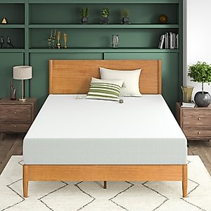 ZINUS 10 Inch Green Tea Memory Foam Mattress, Queen, Fiberglass Free, Patented Custom Contour Support, Sturdy Base Foam, CertiPUR-US Certified, Mattress in A Box, White