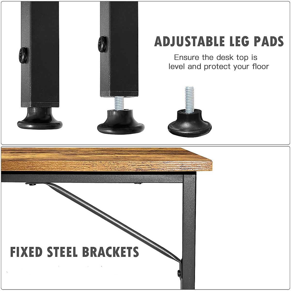 Lufeiya Small Computer Desk White Writing Table for Home Office Small Spaces 31 Inch Modern Student Study Laptop PC Writing Desks with Storage Bag Headphone Hook,White Black