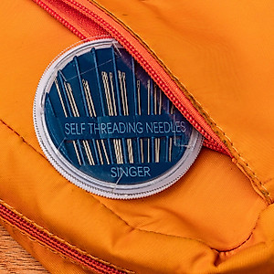 SINGER 00290 Self-Threading Hand Sewing Needles, Assorted, 15-Count