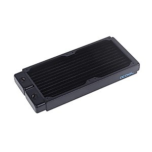 Alphacool NexXxos ST30 Full Copper 240mm Radiator V.2, 120mm x 2, Dual Fan, Black