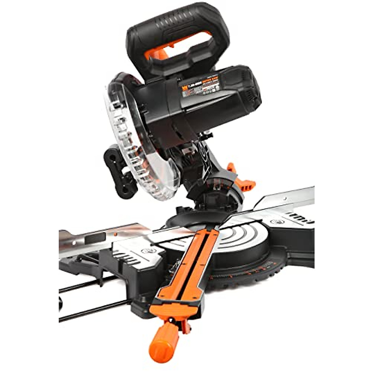 WEN MM0713 9.5-Amp 7.25-Inch Single Bevel Compact Sliding Compound Miter Saw with LED Cutline Guide, Black