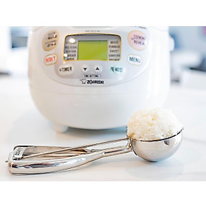 Jenaluca Jumbo Ice Cream Scoop - Cupcake Scoop and Muffin Scoop - Jumbo sized 18/8 Stainless Steel - #8 - ½ cup ice cream batter and portion scooper