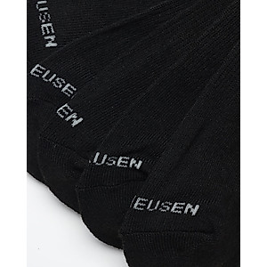 Van Heusen Men's Crew Socks - 5 Pack Performance Cushion Comfort Crew Socks - Breathable Athletic Socks for Men (6-12.5), Size 6-12.5, Black