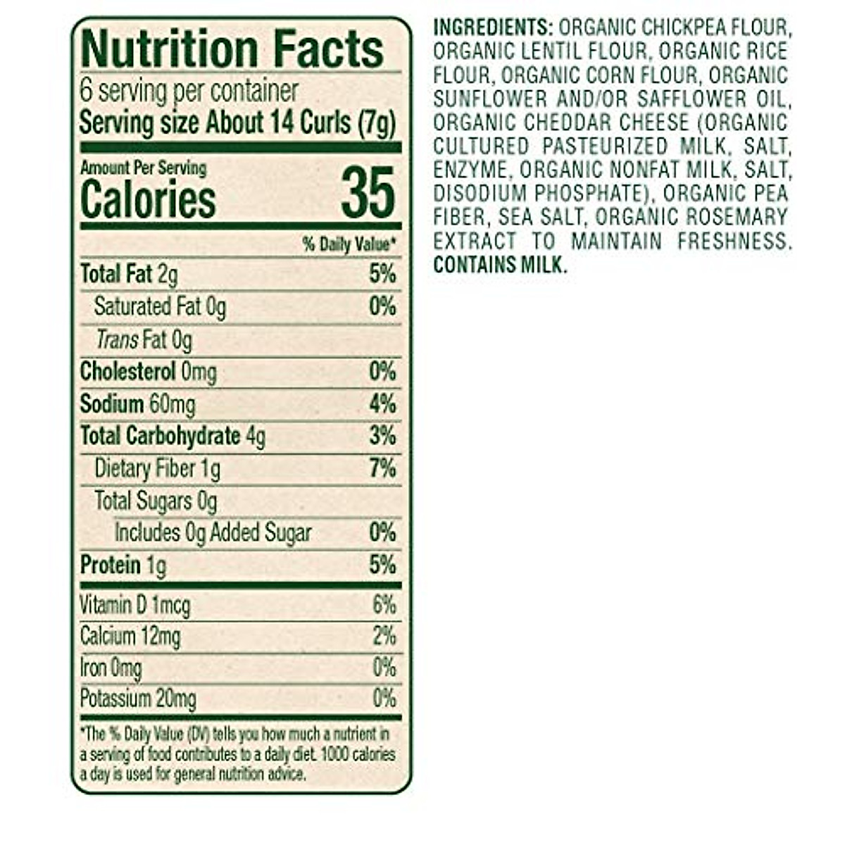 Sprout Curlz Baby Snacks 1.48 Ounce (Pack of 6)