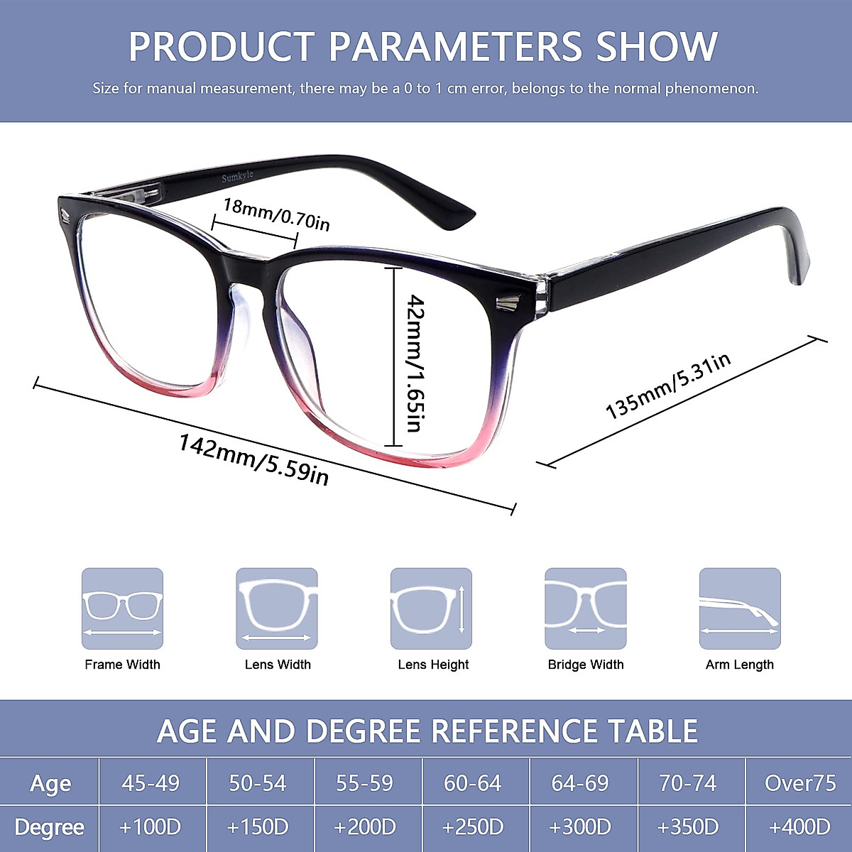 Sumkyle 3 Pack Progressive Multifocal Reading Glasses for Women Men Blue Light Blocking Computer Glasses Spring Hinge Readers(3 Mix C3, 1.50)