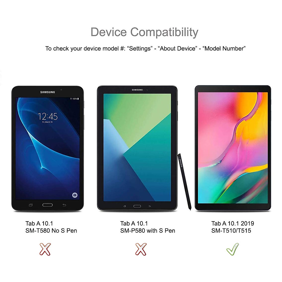 Supershieldz (3 Pack) Designed for Samsung Galaxy Tab A 10.1 (2019) (SM-T510 Model) Screen Protector, High Definition Clear Shield 0.23mm (PET)