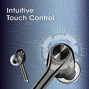 KNZ SoundMax Premium True Wireless Earphones with Qi Wireless Charging Case; Bluetooth 5 Earbuds with HD Sound Quality; Hands-Free Headset; Touch Control; Charging via USB Type-C or Wirless.