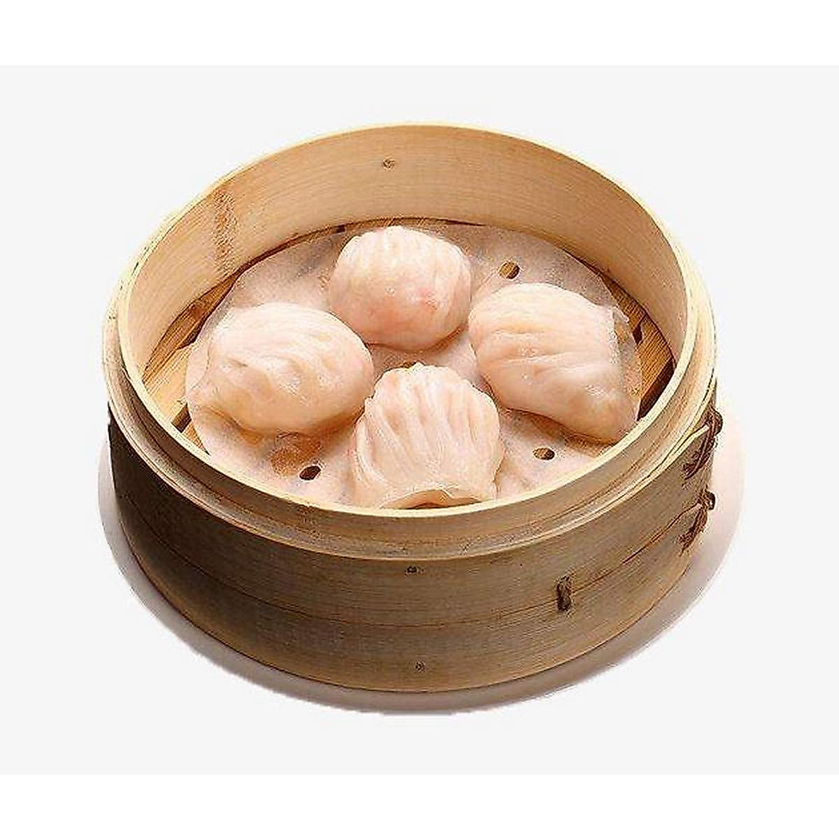 JapanBargain 2221, Bamboo Steamer Basket 6 inch Chinese Food Rice Vegetable Dim Sum Buns Chicken Meat Seafood Dumpling Steamer, 6-inch