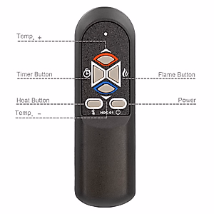 GENGQIANSI Replacement for Home Decorators Collection Electric Fireplace Heater Remote Control WH100-23I2D-R WH100-26I2D-R 205975812 WSFP59ECHD-1 207000440 207000474 207000442 1001803998