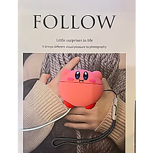 Cartoon Case Design for Apple AirPods Pro (2nd Generation) 2022 Version Adorable Case Soft Silicone Cover Silicone Shockproof Case Anti-Fall Case for Airpod Pro2 Case (Pink Monster)