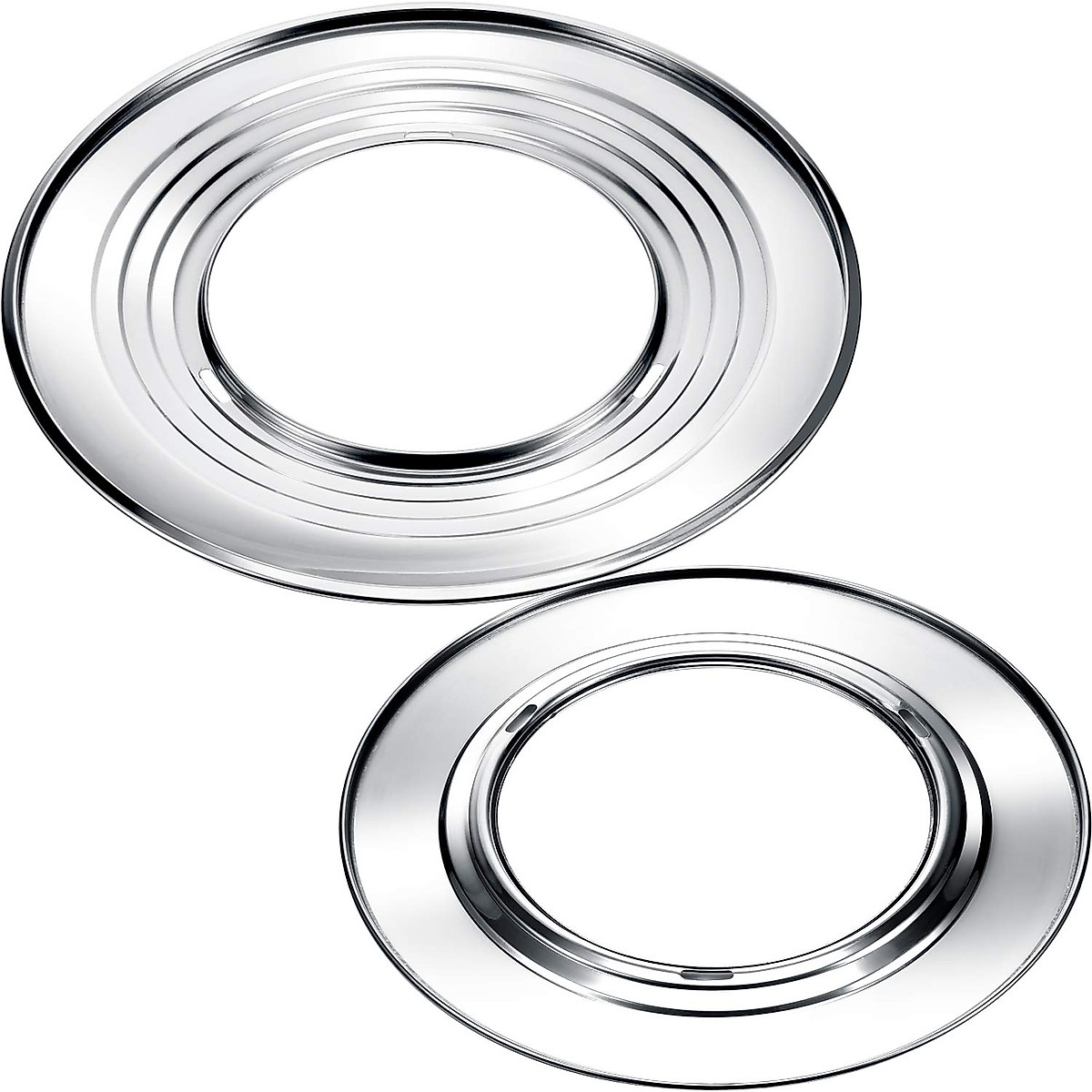 Boao 2 Pieces 11 Inch and 12 Inch Steam Ring, Stainless Steel Steaming Ring Adapter Fits 8 to 12 inches Stock Pots