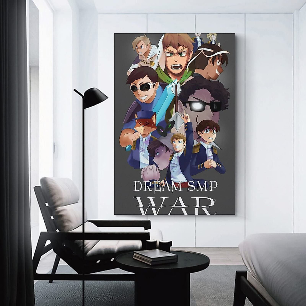 BLUDUG SMP Dreamwastaken Tommyinnit George Tubbo Dream Team Sapnap Canvas Painting Posters And Prints Wall Art Pictures for Living Room Bedroom Decor 12x18inch(30x45cm)