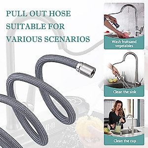 Kitchen Faucet Replacement Hose for American Standard M922367-007220A, Faucet-Supply-Lines, Kitchen Sink Hose Replacement - 59” Hose for Sink Faucet (Faucet Hose)