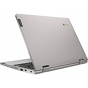 Lenovo ChromeBook C340 11.6" HD (1366 x 768) 2-in-1 360° flip-and-fold Design Touchscreen Laptop, Intel Celeron N4000, 4GB RAM, 32GB eMMC, Webcam, Bluetooth, Chrome OS, EAT 64GB SD Card, Platinum Gray