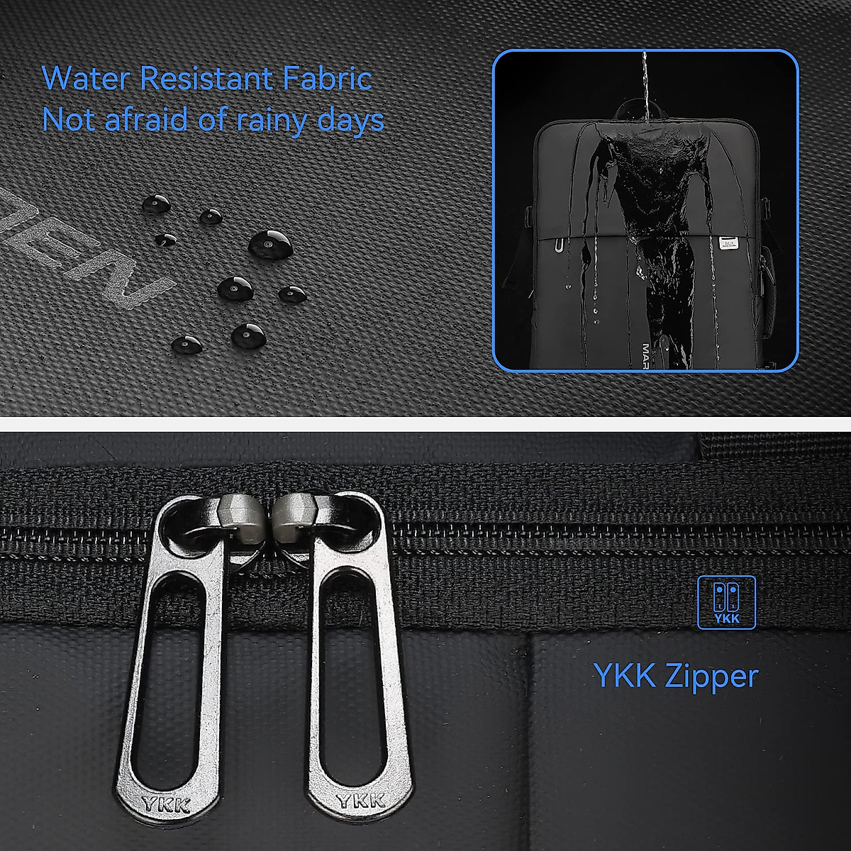 MARK RYDEN Travel Backpack for Men, 40L Airline Approved Carry on Backpack with 17.3 Inch Laptop Compartment and USB Charging Port, Waterproof Business Backpack Ideal for Traveling, Working, Daily