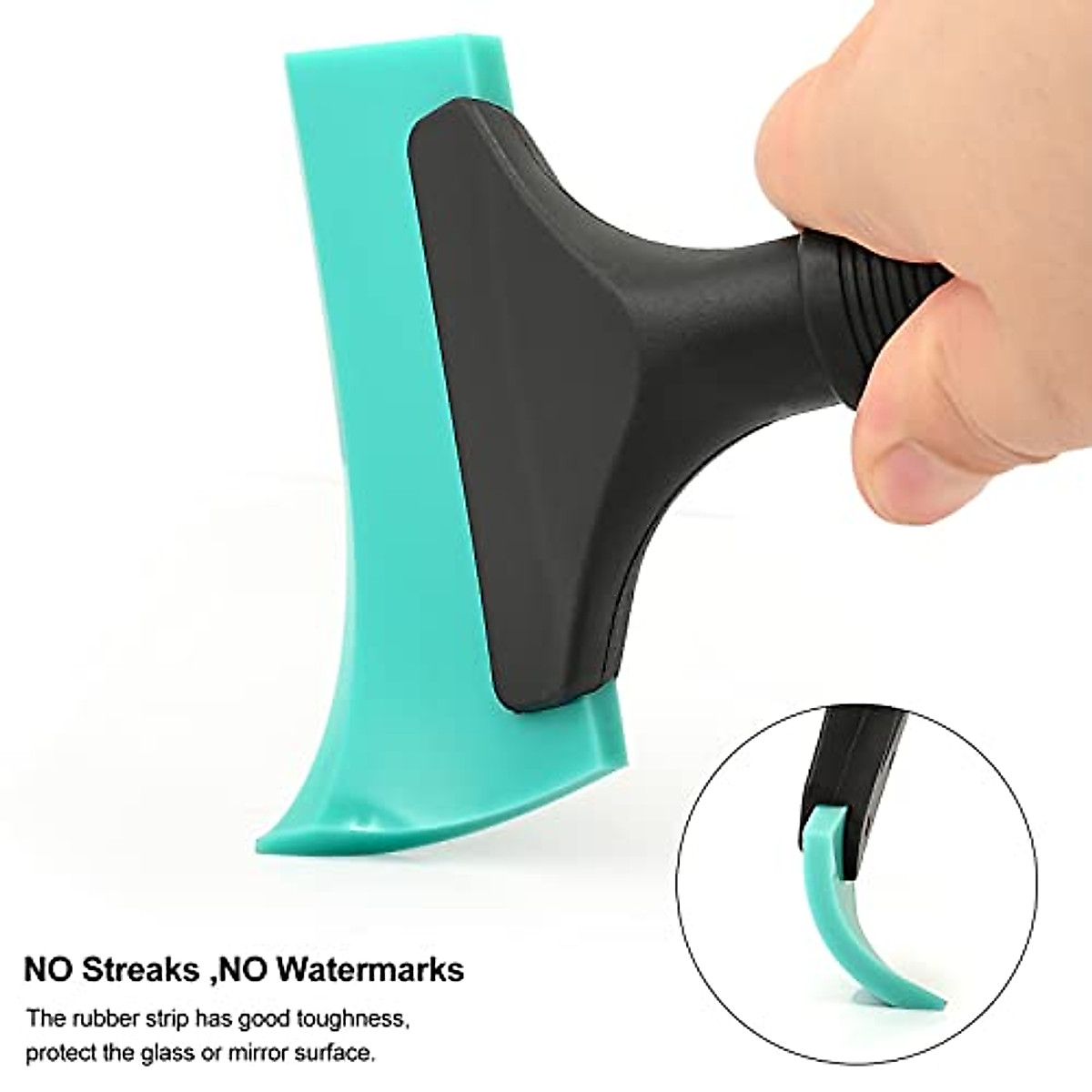 EHDIS Small Squeegee 5 inch Rubber Window Tint Squeegee for Car, Glass, Mirror, Shower, Auto,Windows -Red (Light Blue, 2)