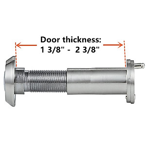 Forliggio Peephole Front Door Viewer with Privacy Cover, One-Way 220 Degrees (Satin Nickle)