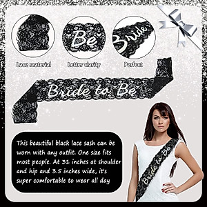 Bride or Die Bachelorette Party Decorations - Black and Silver Bride or Die Balloons,Banner Foil Curtain and Bride To Be Sash for Bridal Shower Engagement Wedding Bachelorette Party Supplies