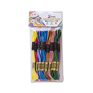 UMC STAG 12 Pieces | Premium Embroidery Thread | 100% Egyptian Cotton Premium Skeins | Cross Stitch Embroidery Floss | Oeko TEX Certified Stranded Cotton (Variegated Tones)