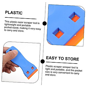 Zerodeko 3pcs Degumming Razor Car Plastic Razor Adhesive Plastic Razor Plastic Razor Remover Glass Decals Razor Glass Plastic Razor Scraper Sticker Scraper Window Plastic Scraper