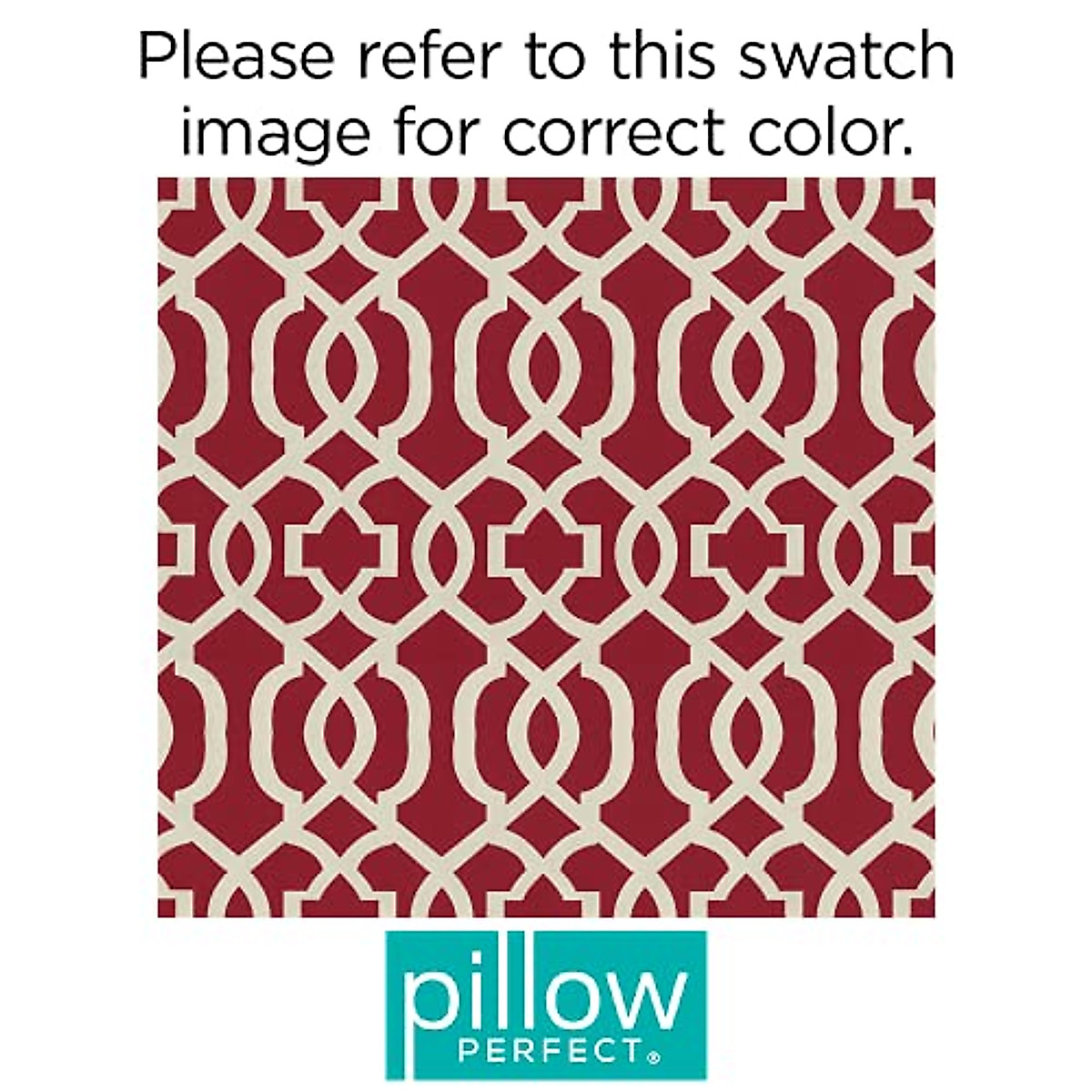 Pillow Perfect Outdoor/Indoor New Geo Red Bench/Swing Cushion, 1 Count (Pack of 1)