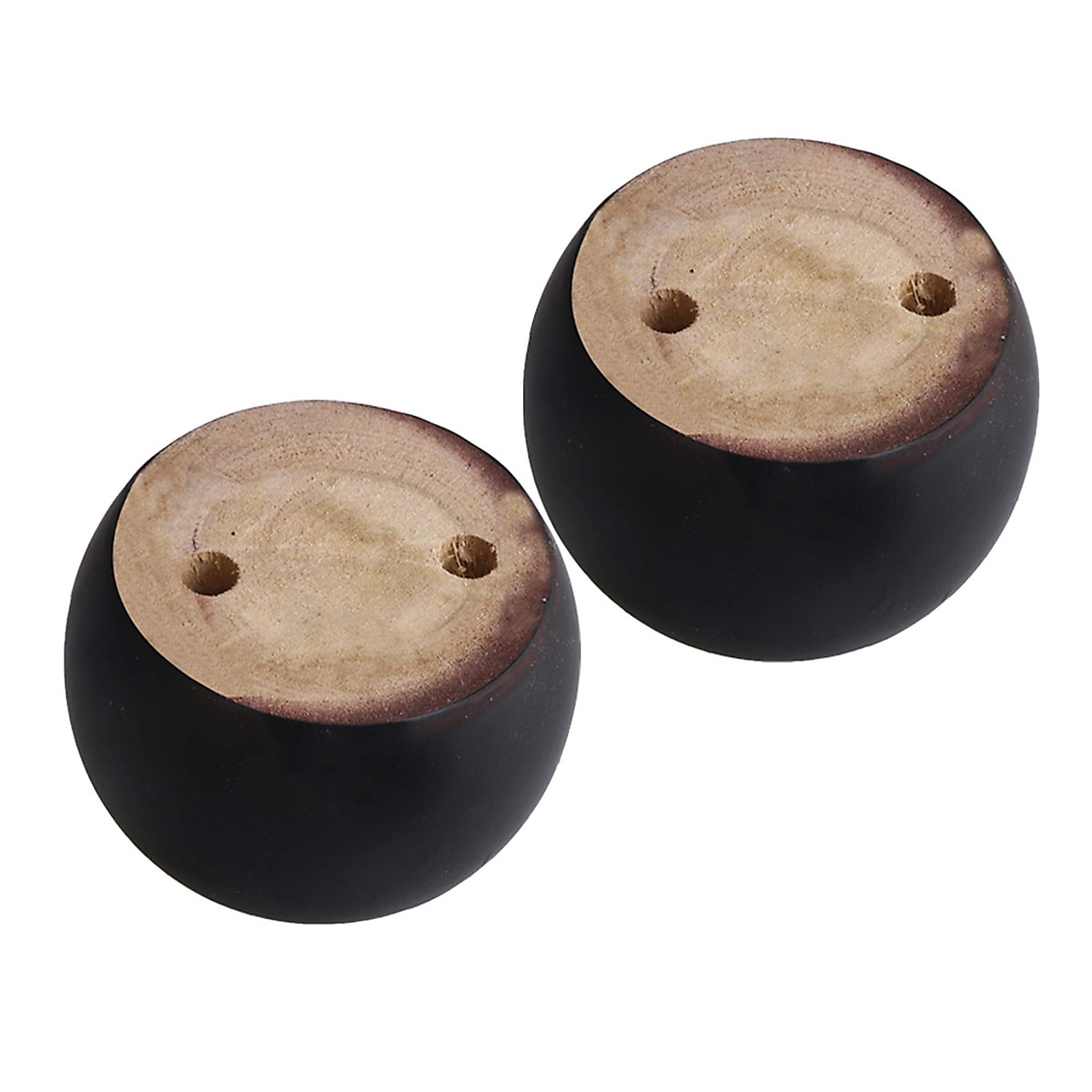 4pcs 40mm Height Brown Eucalyptus Wood Round Bun Furniture Feet Sofa Cabinet Couch Legs