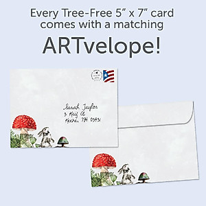 Tree-Free Greetings - Birthday Cards - Artful Designs - 1 Card + Matching Envelopes - Made in USA - 100% Recycled Paper - 5"x7" - Magical Wishes (GO65331)