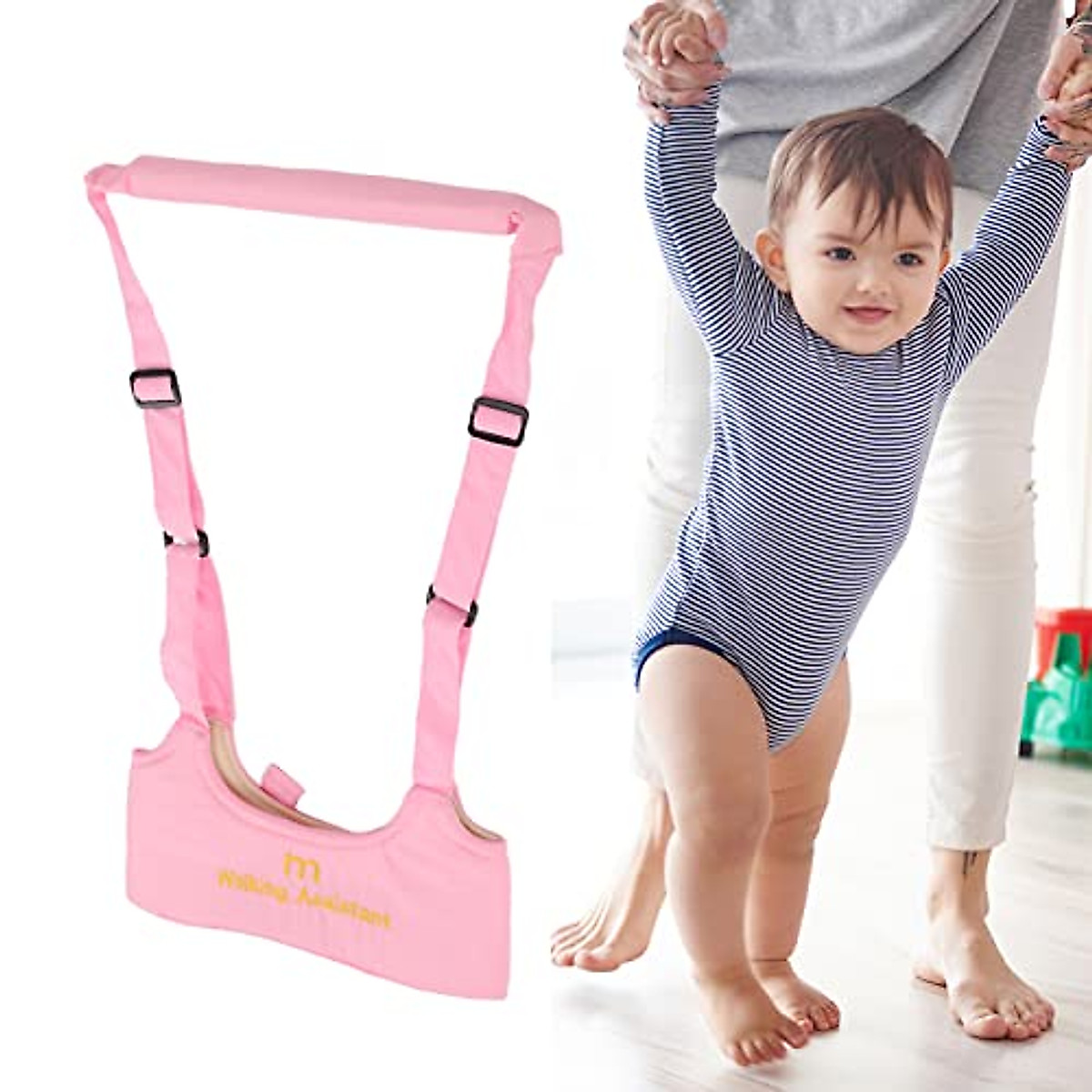 FILFEEL Baby Walker Baby Walking Harness Adjustable Handheld Kids Walker Helper Walking Learning Helper for Toddler 8-20 Months(Pink)