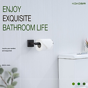 KOKOSIRI Toilet Paper Holder Oil Rubbed Bronze Toilet Roll Holder Hold Mega Rolls Kitchen Bathroom Tissue Paper Dispenser Stainless Steel, B2005ORB
