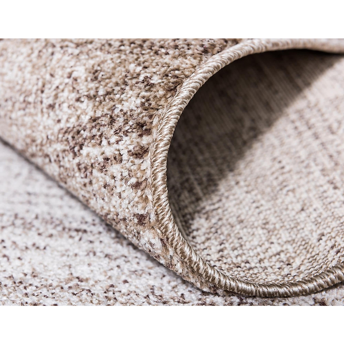 Unique Loom Del Mar Collection Area Rug - Abigail (6' 1" Round, Beige/ Ivory)