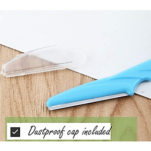 Eyebrow Razor for Women (Pack of 6) Facial Razors for Women, Face Shaver, Peach Fuzz Remover, Women's Razors, Ladies Razors for Facial Hair, Eyebrow Trimmer, Safety Cap Included, Face and Neck Razor, Brow Razor, Remove Fine Hairs by TradeProvider®