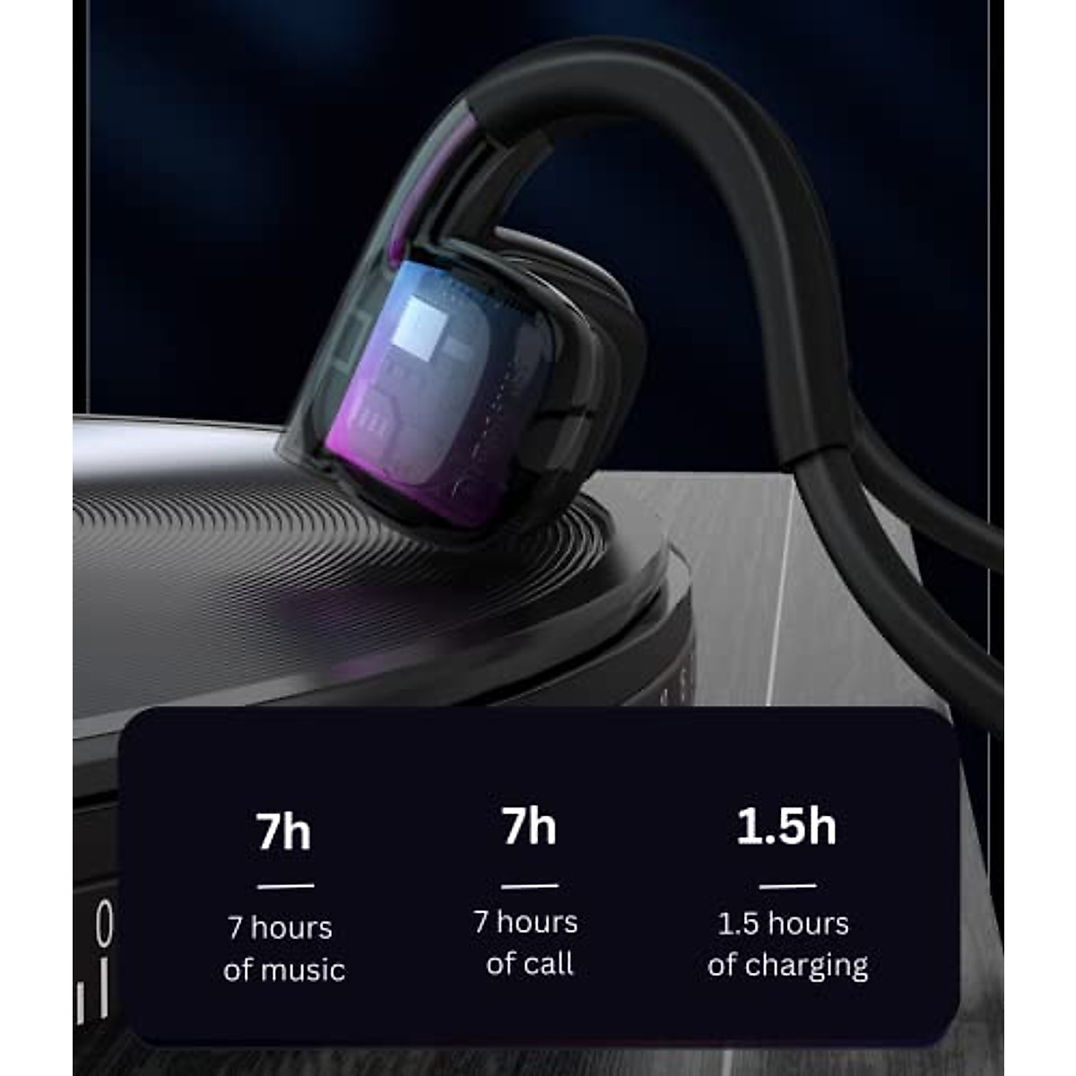 bingozones Bone Conduction Headphones Bluetooth Open Ear Headphones Wireless Bluetooth Bone Conducting Earbuds with Build in Mic Wireless Headset for Running, Cycling, Driving, Sports and Fitness