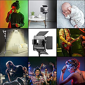 GVM RGB LED Video Light, Photography Lighting with APP Control, 800D Video Lighting Kit for YouTube Studio, 2 Packs Led Panel Light for Gaming, Streaming, Conference, 8 Kinds of Scene Lights, CRI 97