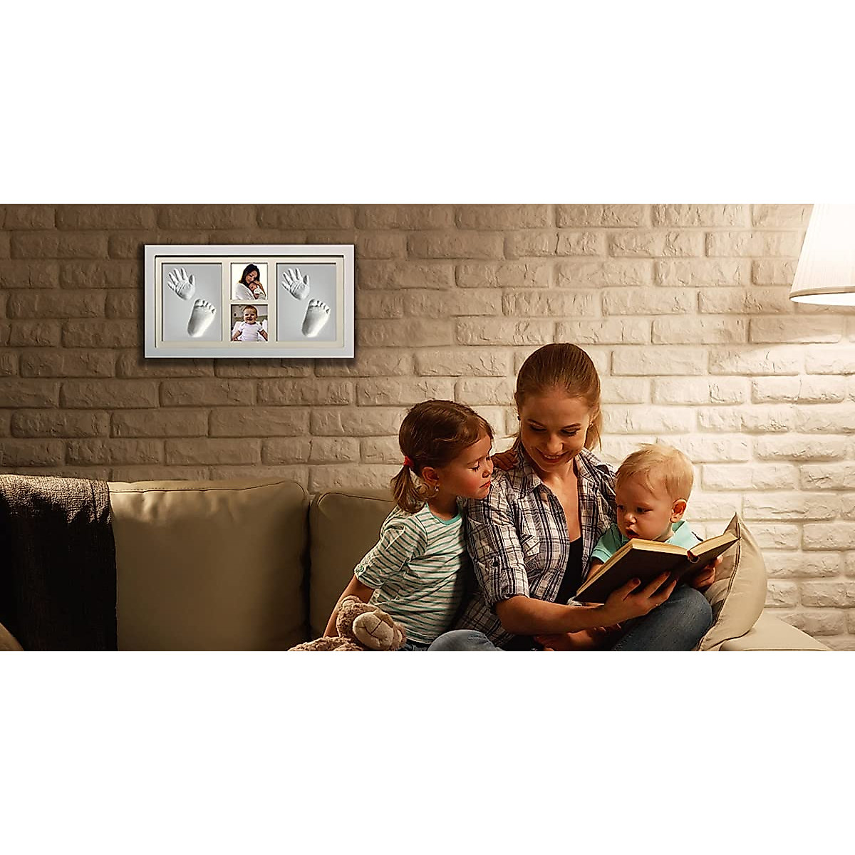 Baby Hand and Footprint Kit, Baby Picture Frame Kit, Baby Nursery Memory Art Kit Frames,1200 Grams of Clay - Best Baby Shower Gifts for Newborn, Twin Babies, New Mom Gift Set.