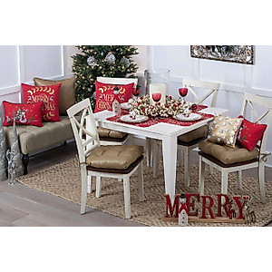 Pillow Perfect Christmas Frosty Scene Decorative Lumbar Pillow, 1 Count (Pack of 1), Green