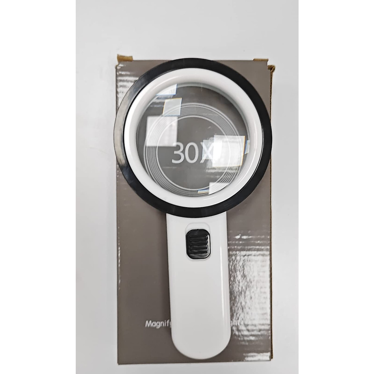Magnifying Glass with Light, 30X Handheld Large Illuminated Magnifier, Reading Magnifying Glass with for Seniors Read, Coins, Stamps, Map, Inspection, Macular Degeneration
