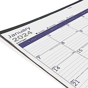 Blueline 2024 DuraGlobe Monthly Desk Pad Calendar, 12 Months, January to December, 22" x 17", English (C177227-24)