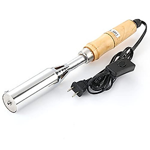 Custom Electric Wood Branding Iron for wood， 350W Custom Cake Logo BBQ Heat Stamp with Brass Head and Wood Handle for Woodworking and Handcrafted Design Compatible With 8mm (Electric iRon Only)