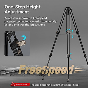 SmallRig AD-80 FreeBlazer Heavy-Duty Tripod, 71" Video Tripod with 75mm Bowl Adapter,One-Step Height Adjustment, Load up to 33lbs, Professional Tripod for DSLR, Camera, Camcorder - 4164
