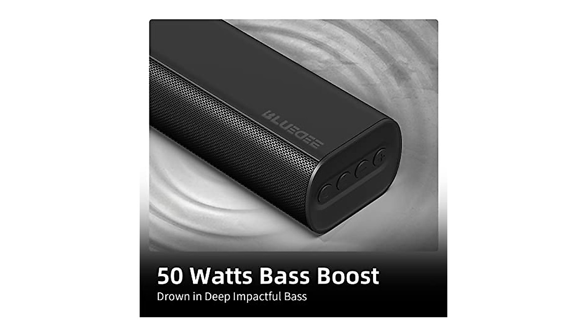 Cinematic 16-Inch Sound Bar with Bass for TV