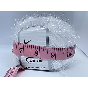 Sparkle Soft White - Ice Yarns Metallic Lurex Nylon Eyelash Yarn 50gr 153yds