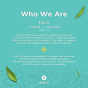 EQUO Sugarcane Straws, Disposable, Biodegradable, Compostable, and Plastic-Free Drinking Straws, Pack of 50, Standard